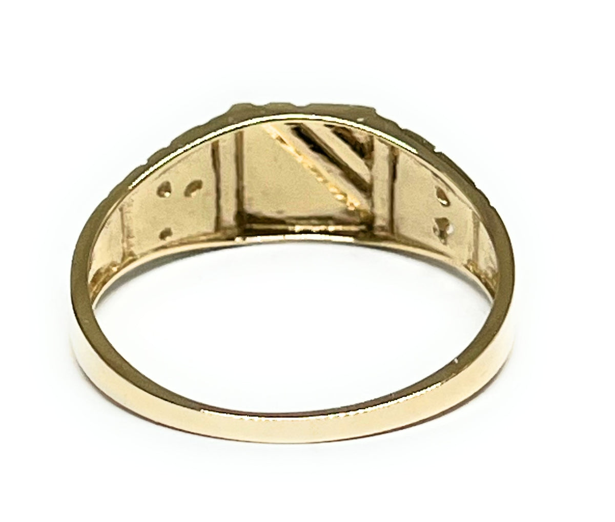 14k Solid Gold Yellow Nugget SQUARE Ring 7.5MM (FC 313) – Fran & Co ...