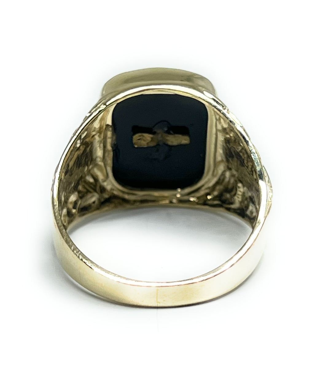 14k Solid Gold SCORPION ONYX Ring (8.3g) – Fran & Co. Jewelry Inc.