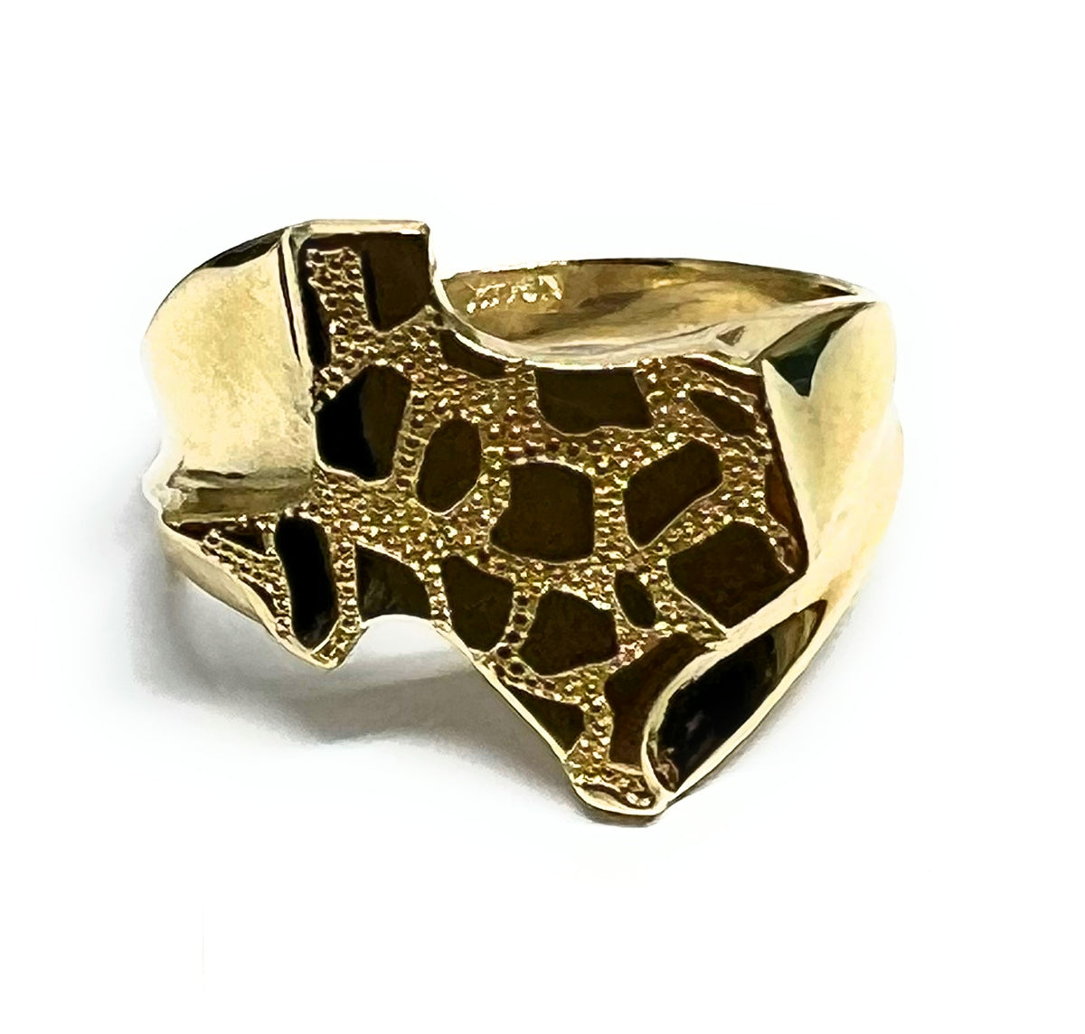 14k Solid Gold TEXAS Nugget Ring (SM, LG) – Fran & Co. Jewelry Inc.