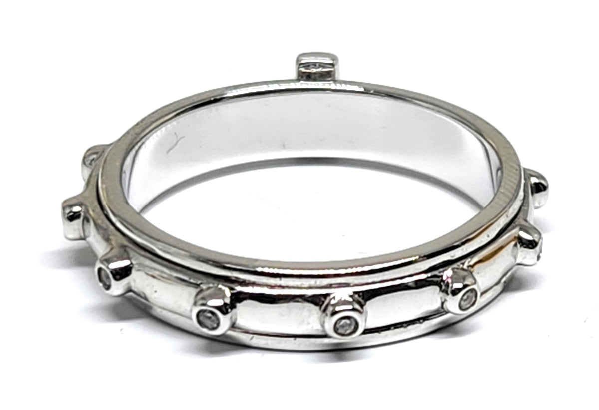 .925 Silver Cross SPINNING CZ Ring – Fran & Co. Jewelry Inc.