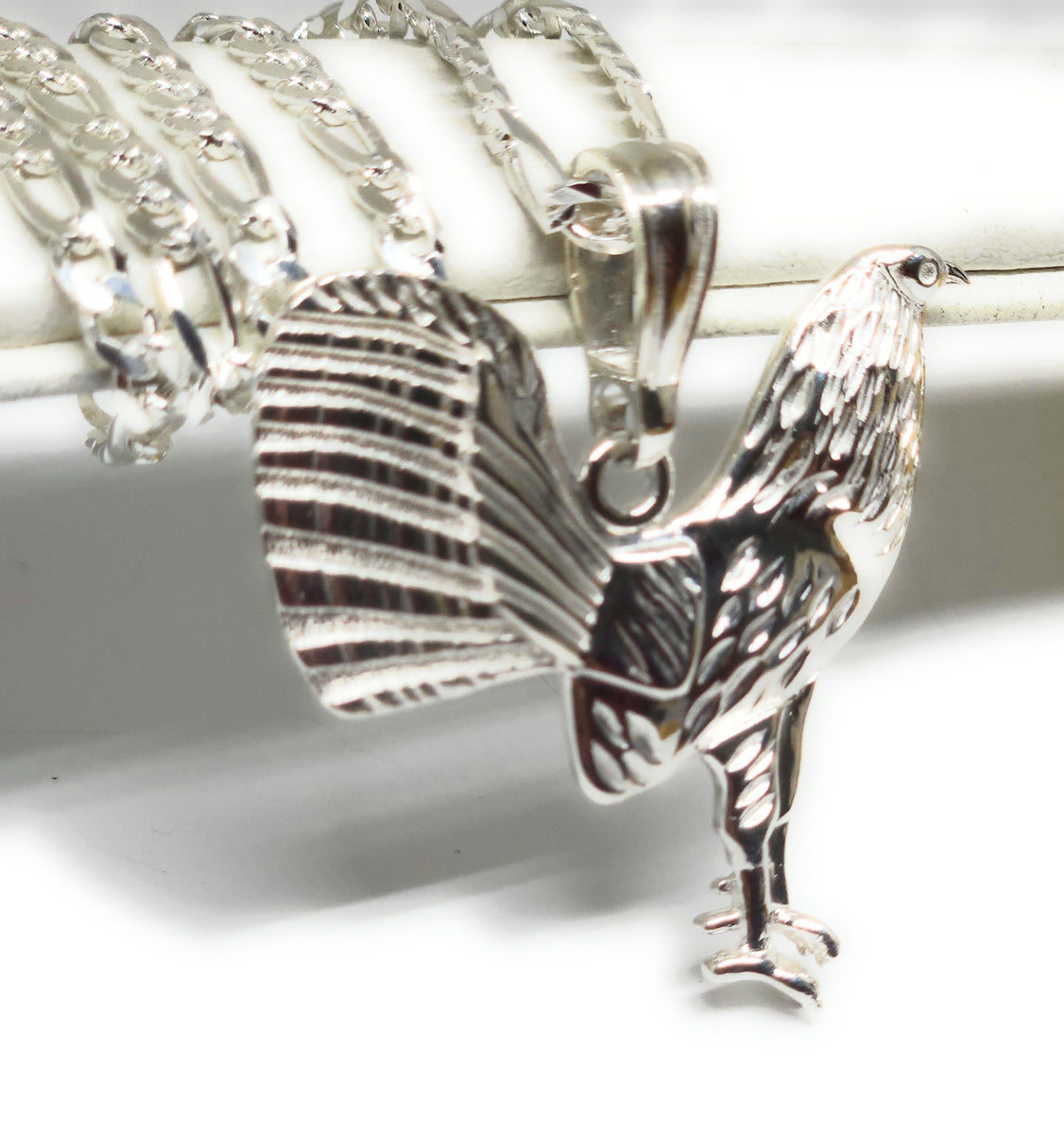 .925 Silver GALLO MEDALLA ROOSTER CHICKEN PENDANT NECKLACE – Fran & Co ...