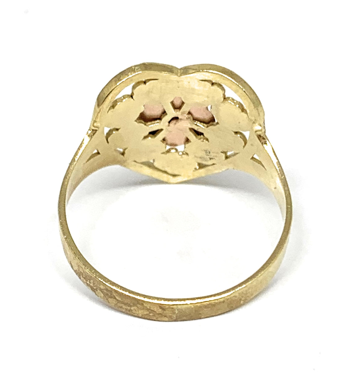 10k Solid Gold Tri-Color Flower Ring – Fran & Co Jewelry