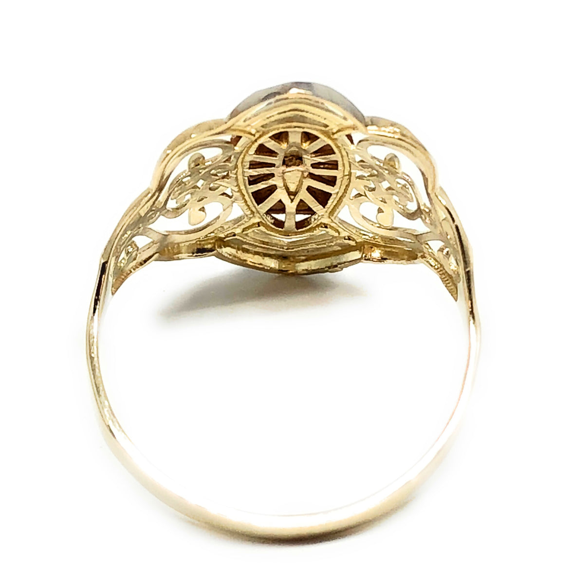 14k Solid Gold Tri-Color Virrgin Mary Filigran Ring – Fran & Co ...