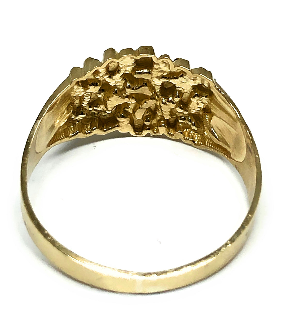 14k Solid Gold Yellow Classic Nugget Ring – Fran & Co. Jewelry Inc.