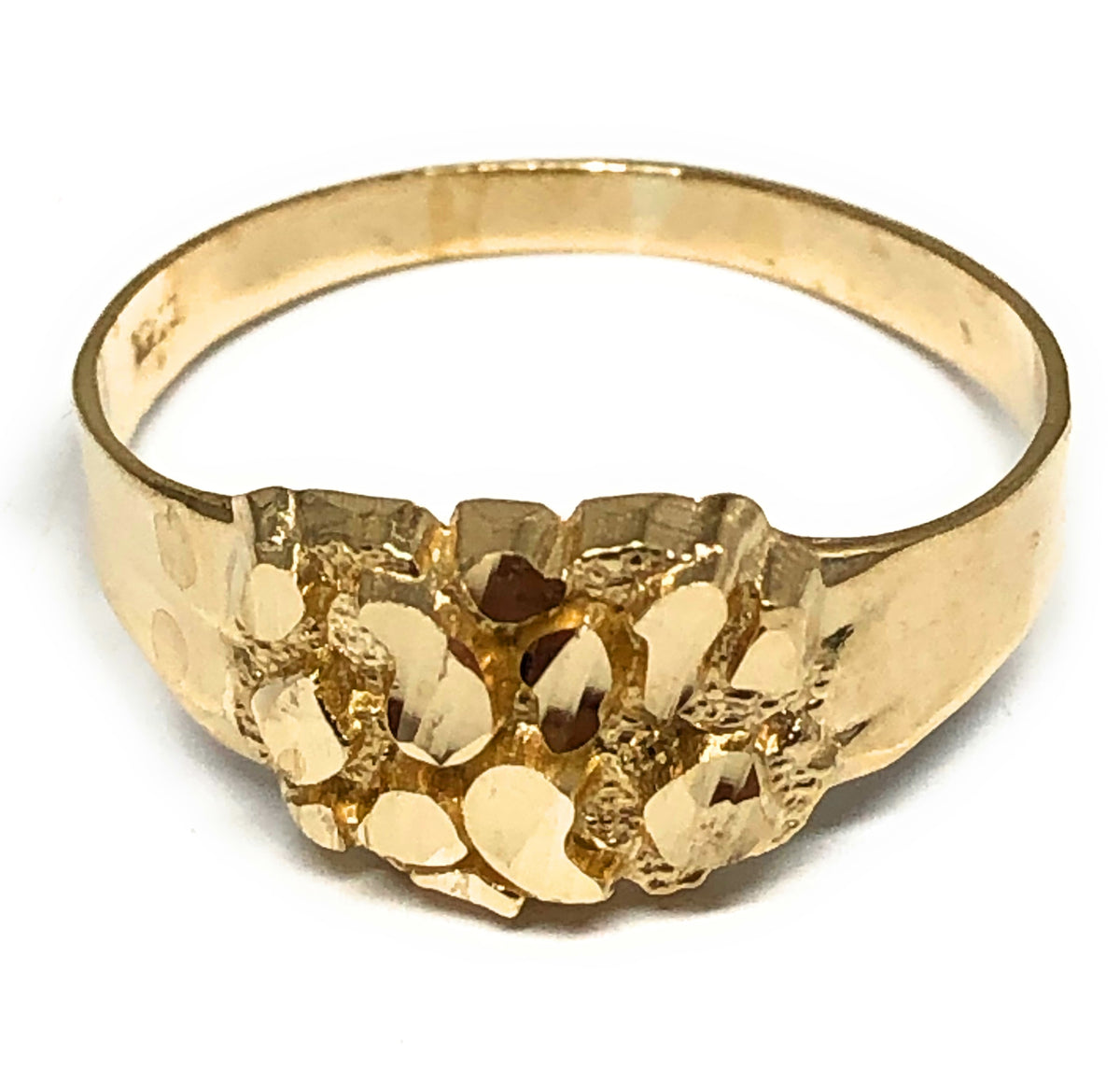 14k Solid Gold Yellow Classic Nugget Ring – Fran & Co. Jewelry Inc.