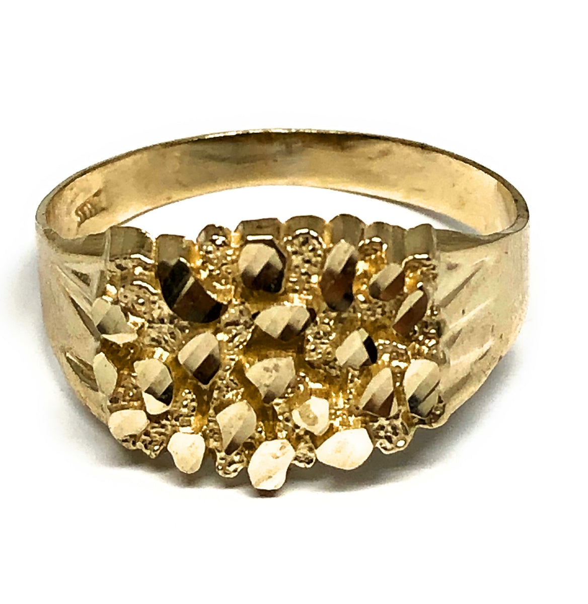 14k Solid Gold Yellow Classic Nugget Ring – Fran & Co. Jewelry Inc.