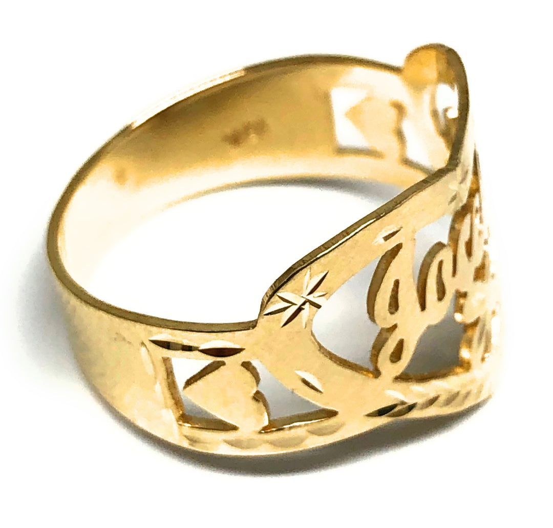 Custom Sterling Silver Name Rings Stacking Name Rings Sterling Silver ...