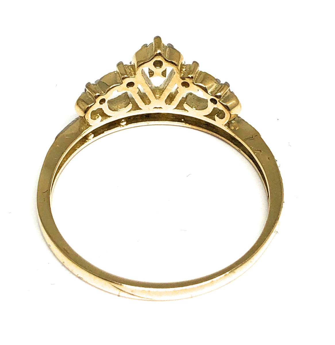 10k Solid Gold Crown Cubic Zirconia Ring – PO BOX 1658