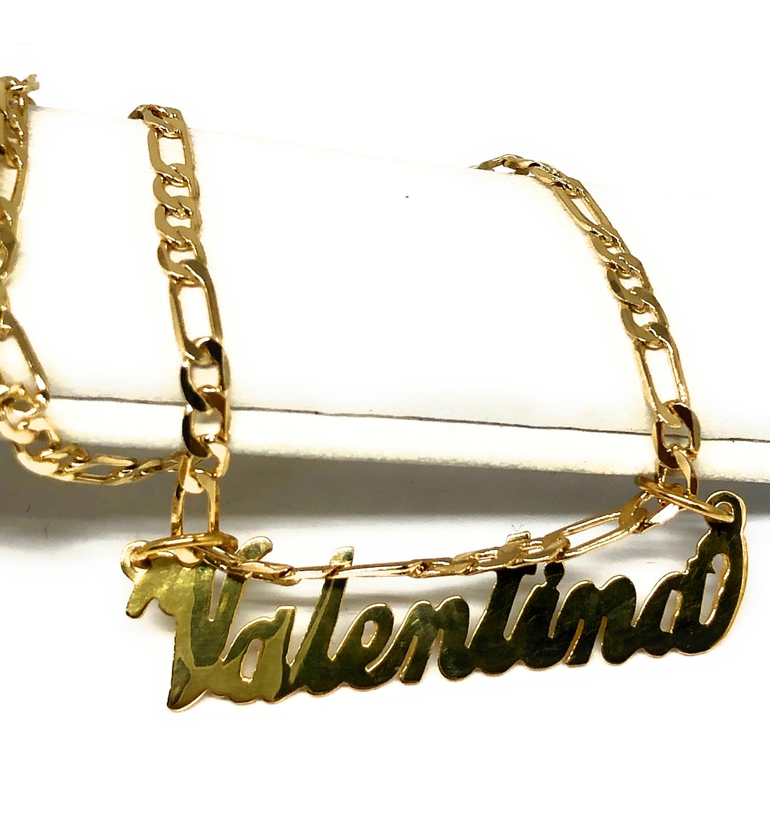 Gold Plated Silver CUSTOMIZED CURSIVE Nameplate Necklace With Chain ...