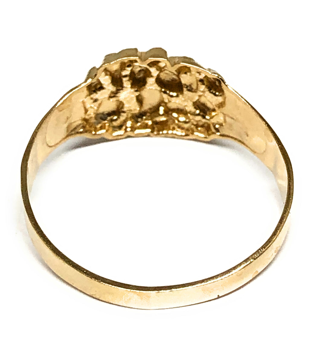 14k Solid Gold Yellow Classic Nugget Ring – Fran & Co. Jewelry Inc.