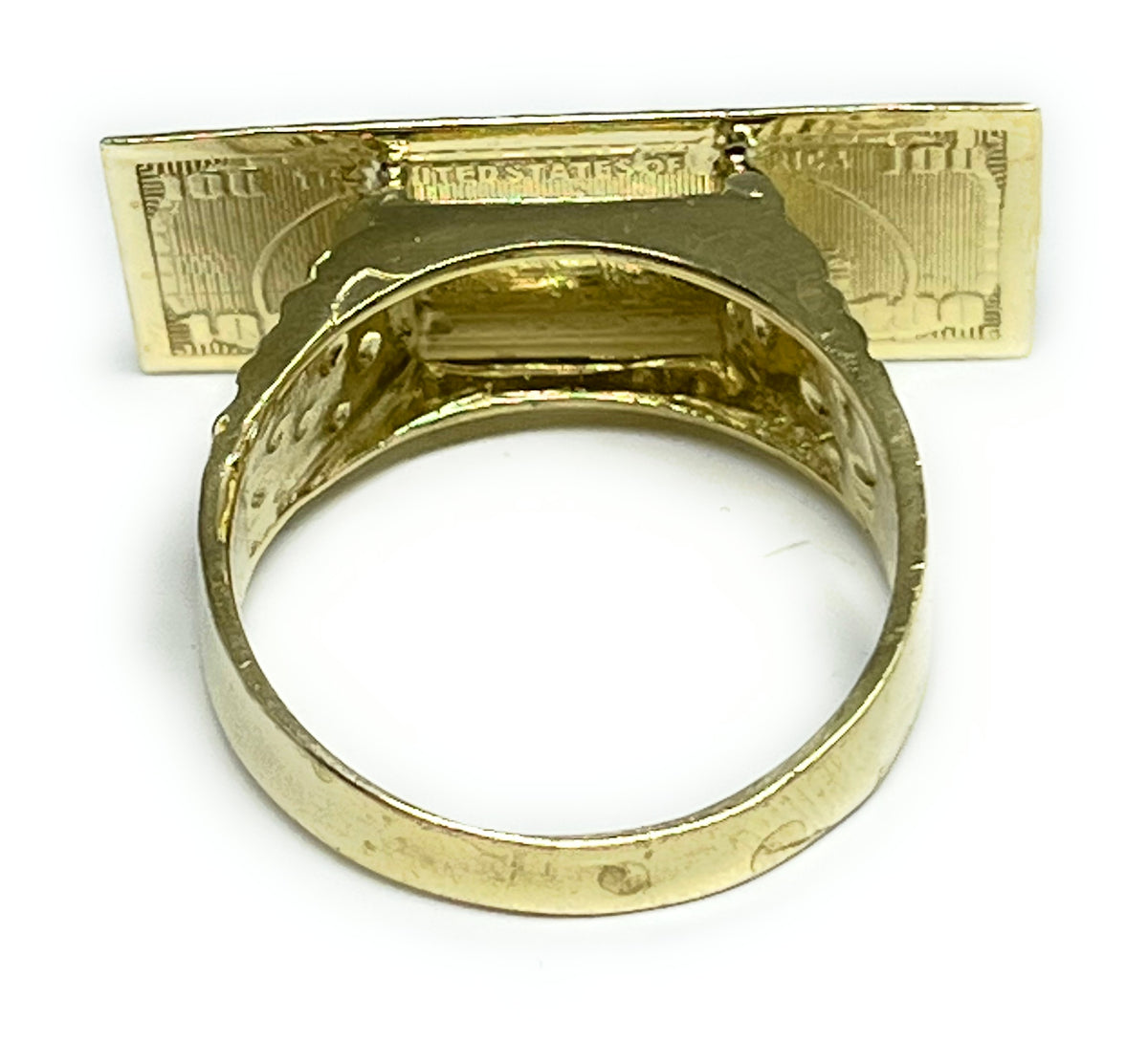 10k Solid Gold 100 DOLLAR BILL BENJAMINS Money Ring – Fran & Co ...