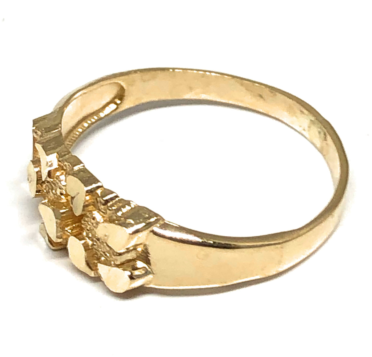 14k Solid Gold Yellow Classic Nugget Ring – Fran & Co. Jewelry Inc.