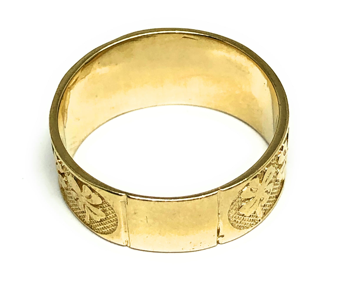 14k Solid Gold Yellow Lucky Symbols Ring Suerte – Fran & Co. Jewelry Inc.